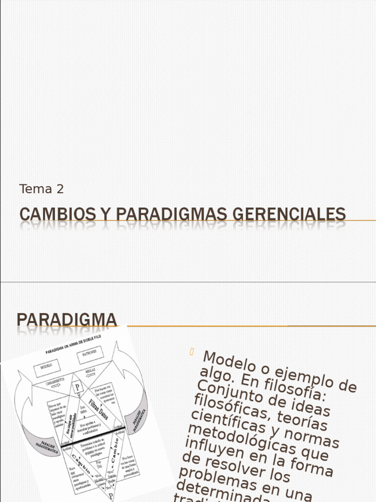 Cambios y Paradigmas Gerenciales | PDF