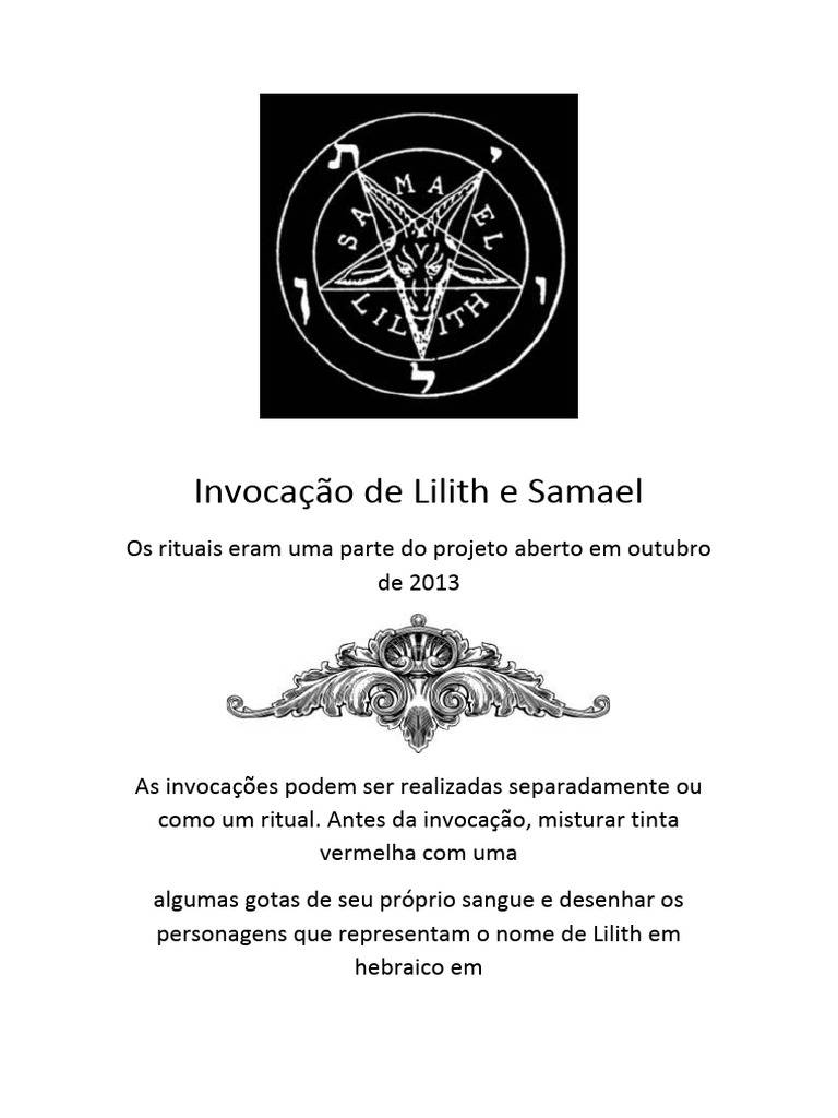 Invocação de Lilith e Samael | PDF