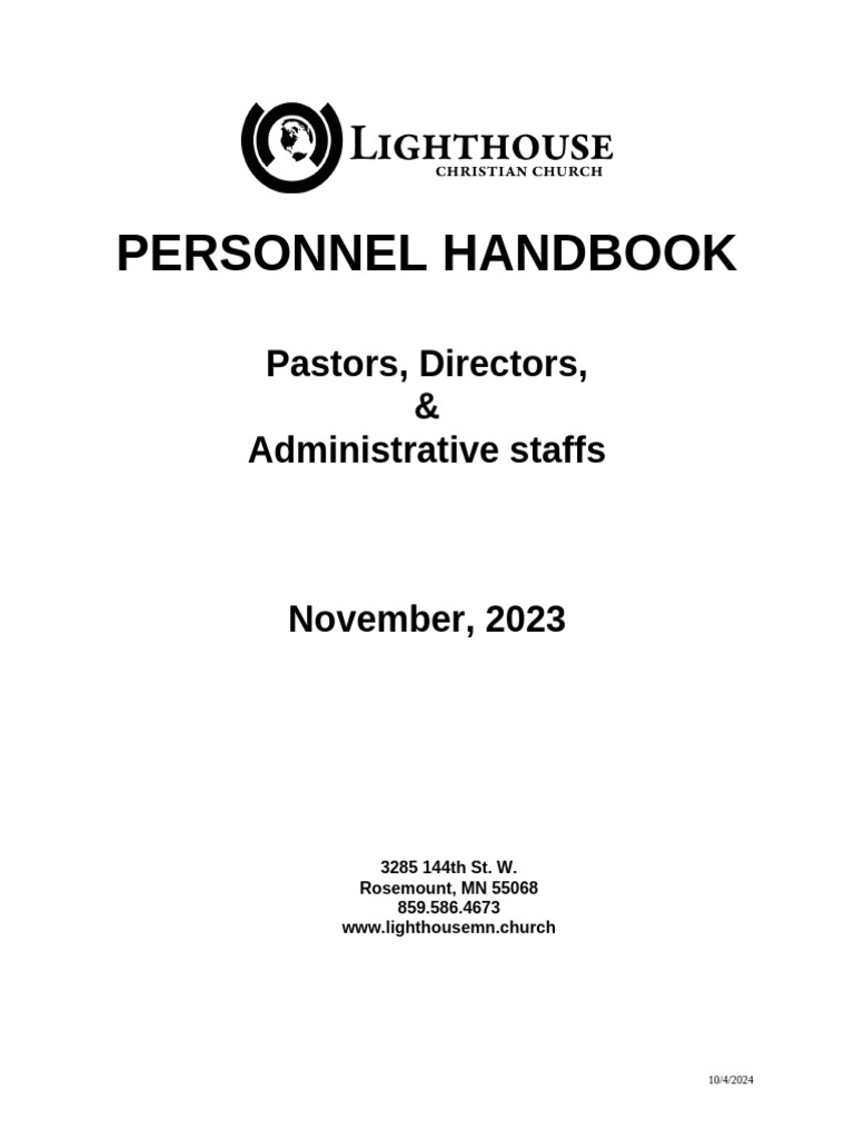2024 Ministry Staff Handbook | PDF