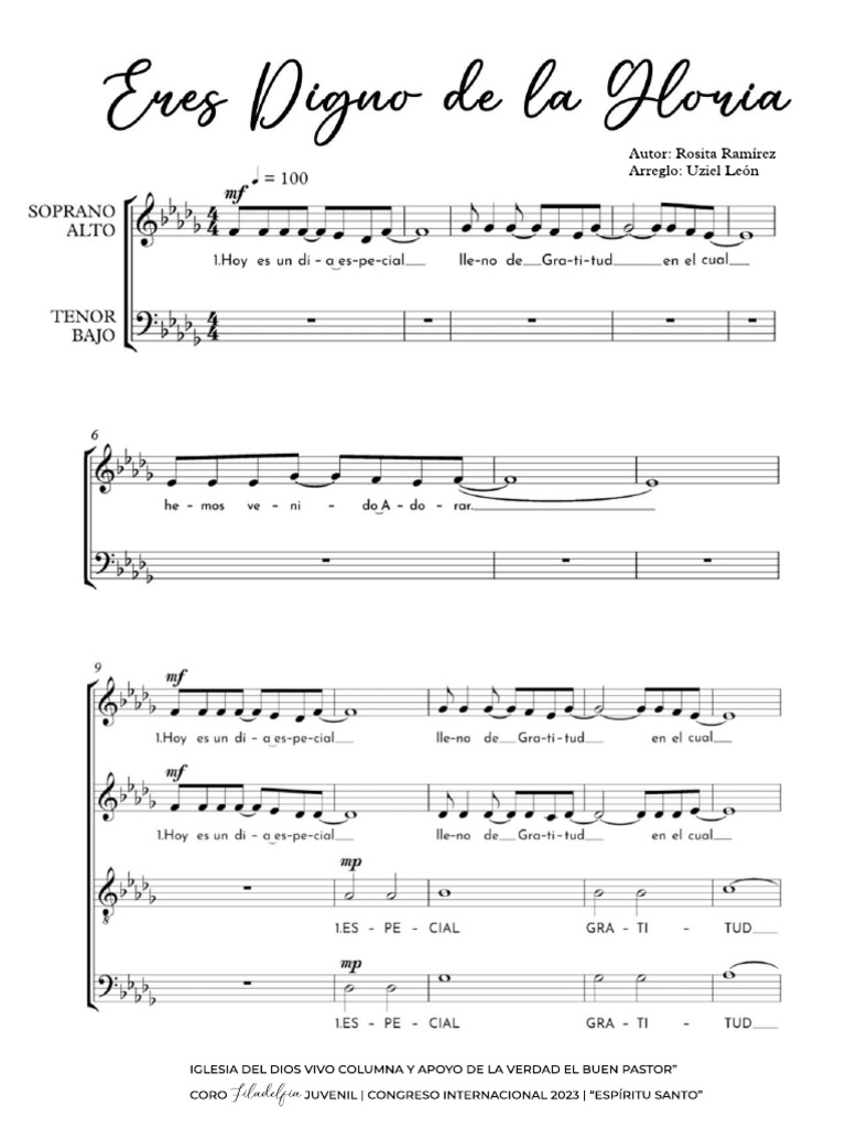 Eres Digno de La Gloria | PDF