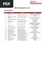 India Public Holidays Calendar 2025 | PDF | Religious Holidays ...