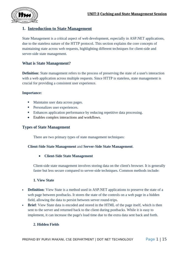 Dotnet - Material (Unit-3) Web Controls in Dot Net | PDF