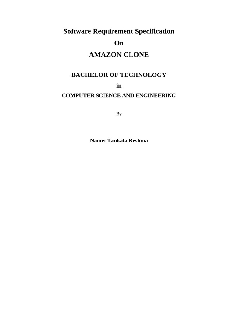 Amazon Clone SRS | PDF