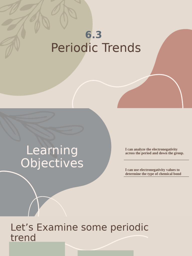 Periodic Trends-Period 3 | PDF | Chemical Bond | Teaching Methods ...