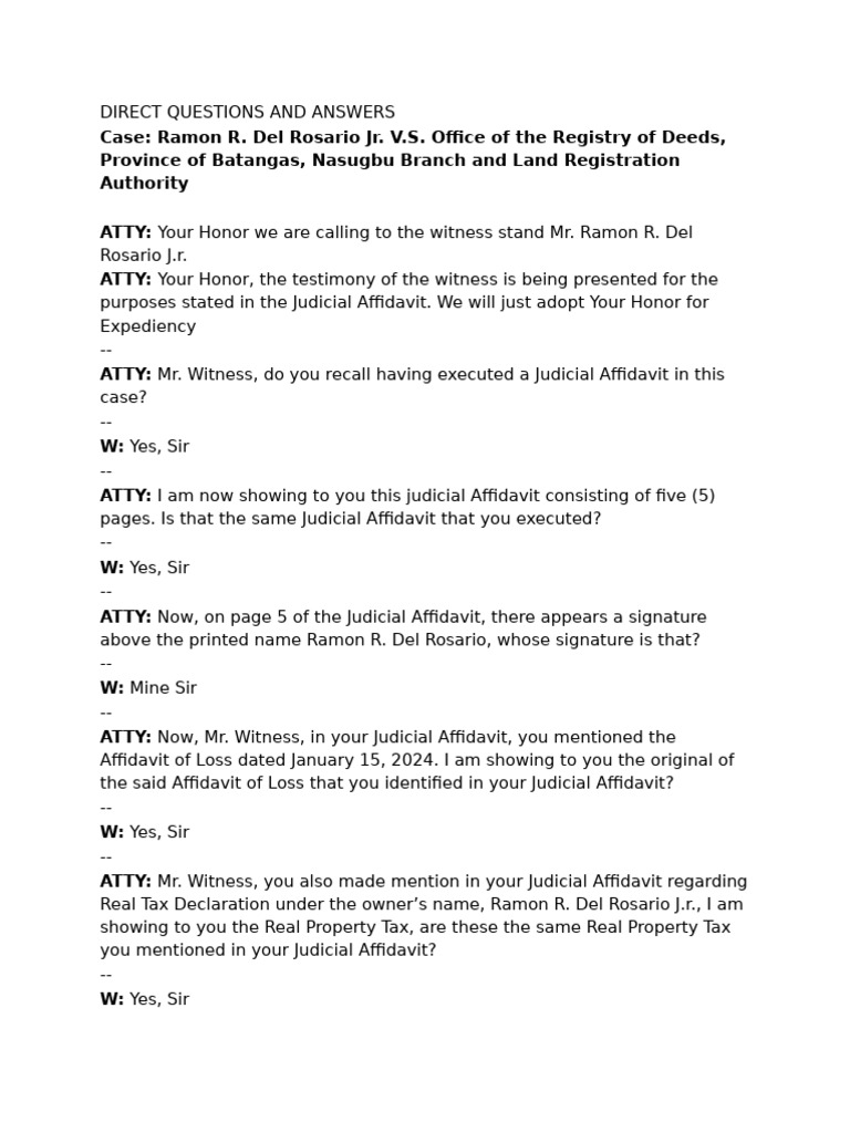 Direct Questions and Answers | PDF