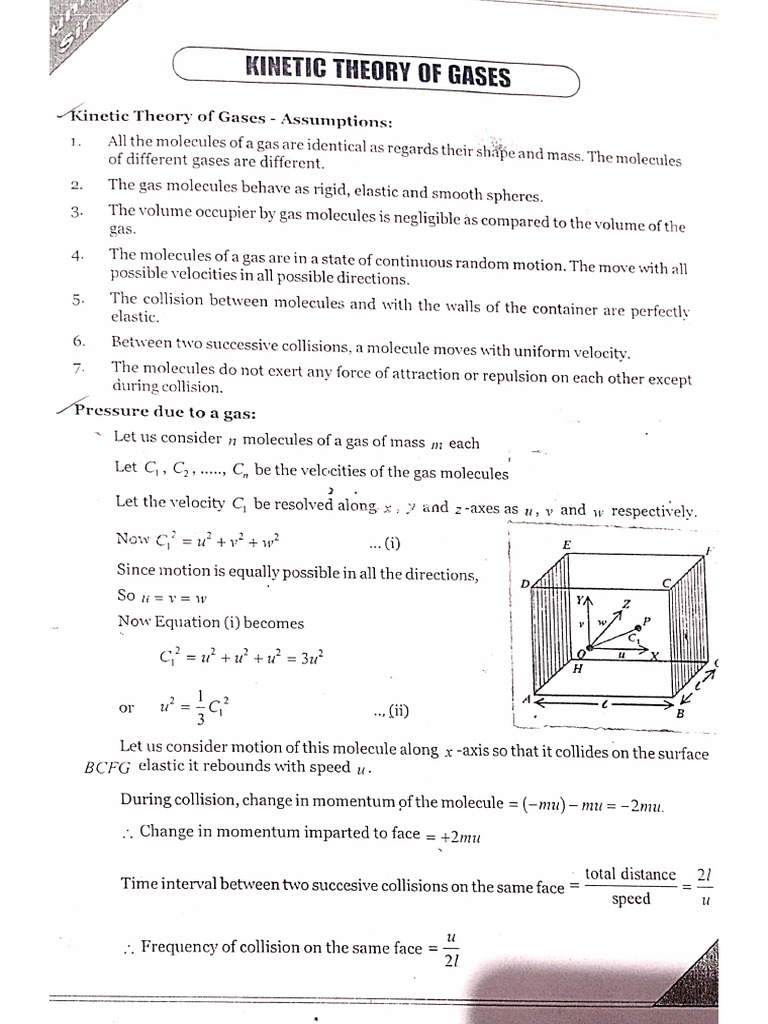 Kinetic Theory of Gases | PDF