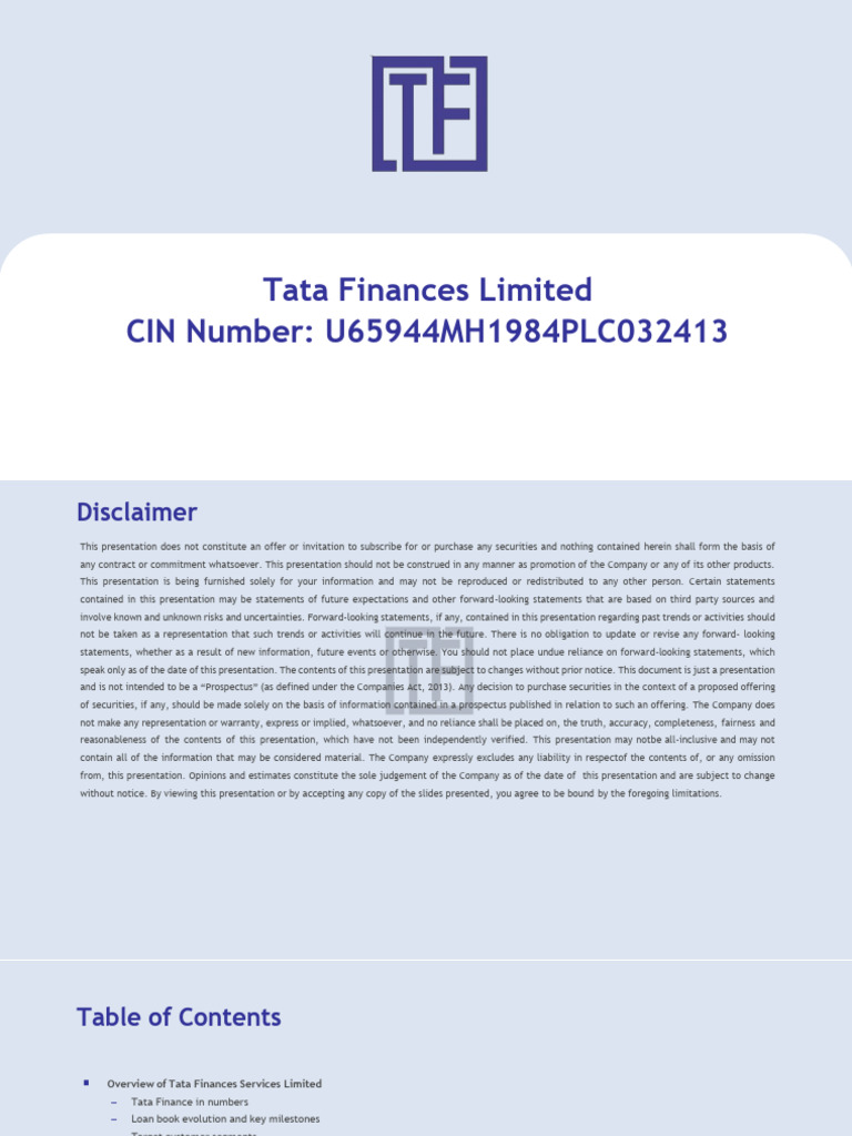Tata Finance Limited Group Profile of Year 2023 1 Protected | PDF