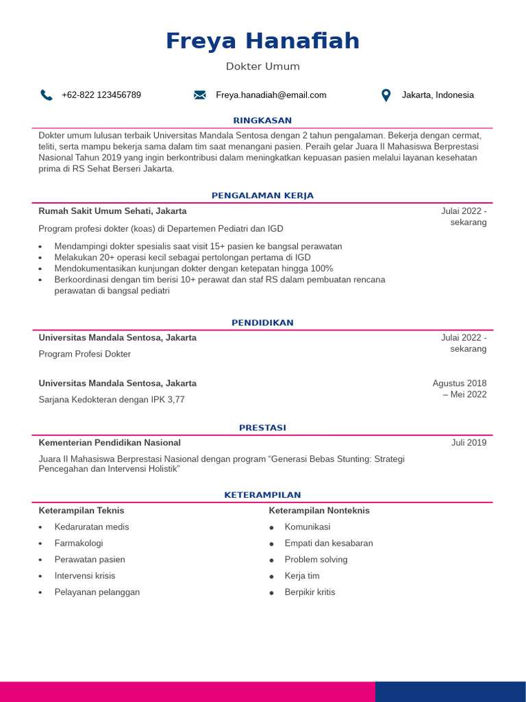 CV Dokter Umum | PDF