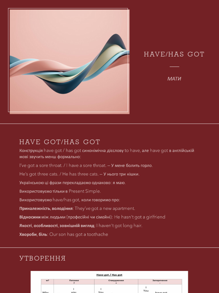 Have-Has Got | PDF