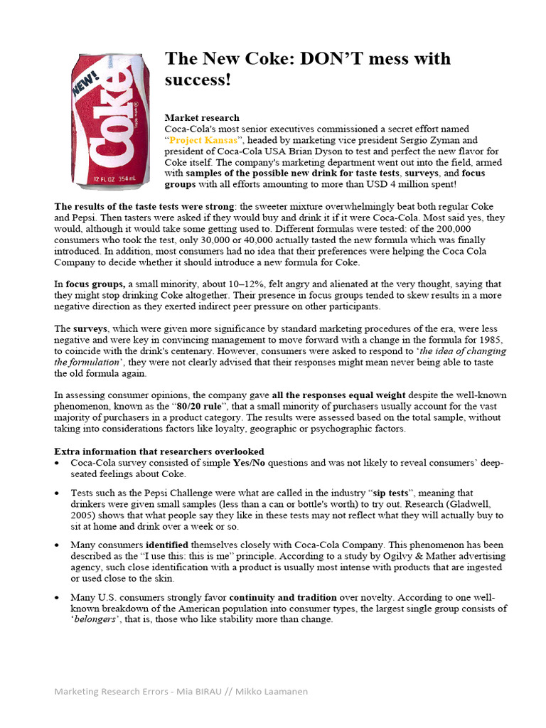 SHORT_New Coke | PDF