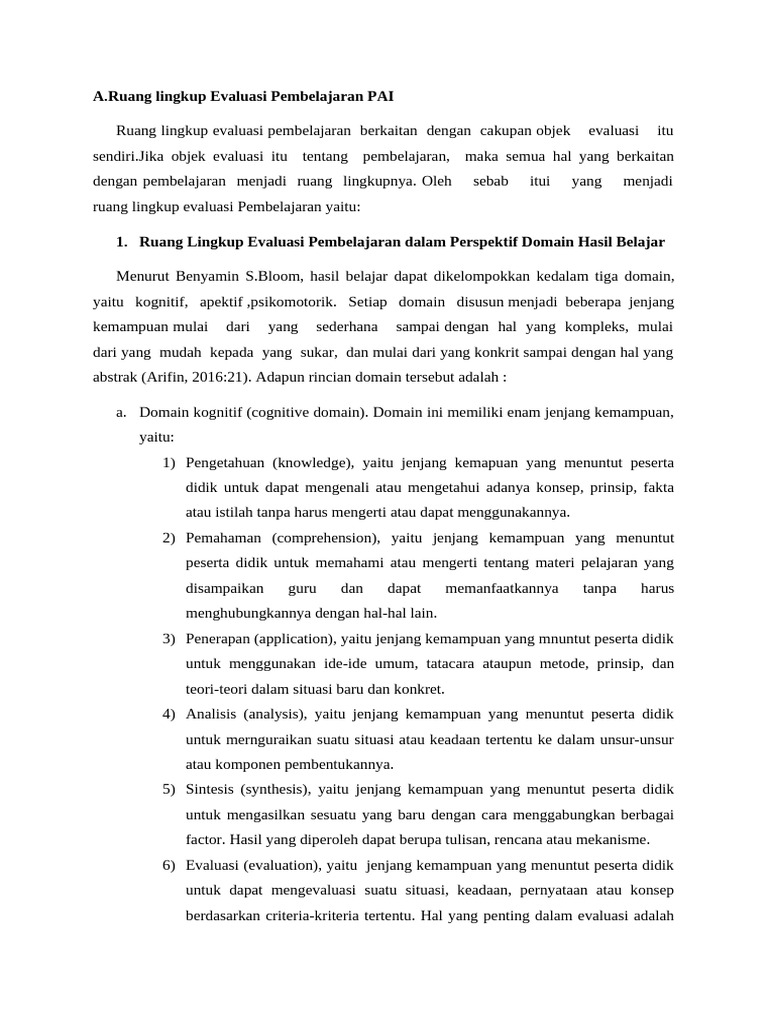 Makalah Evaluasi Bu Sofin | PDF