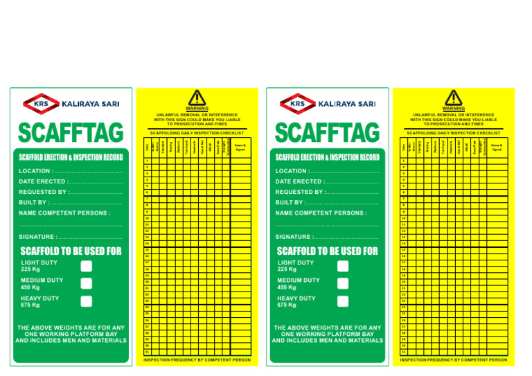 Scafftag Halaman | PDF