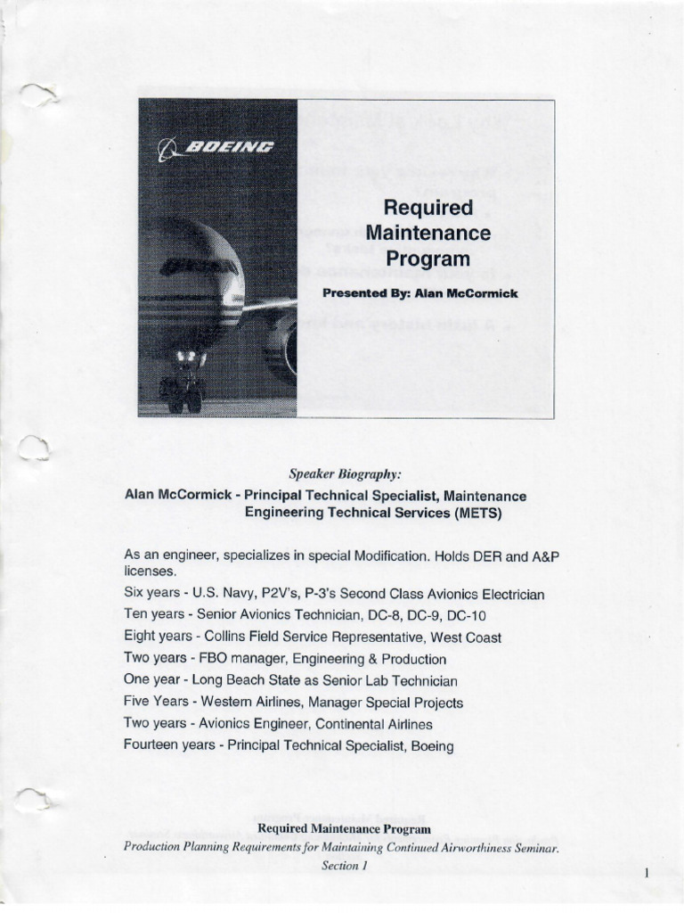 Required Maintenance Program | PDF