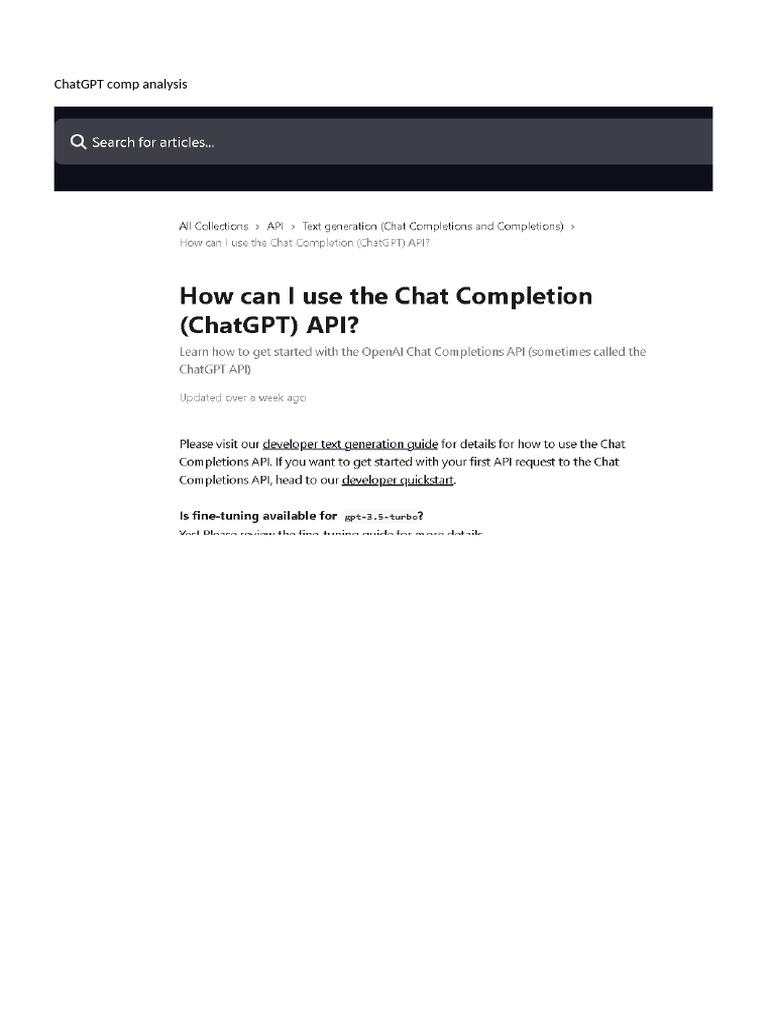 ChatGPT Comp Analysis | PDF