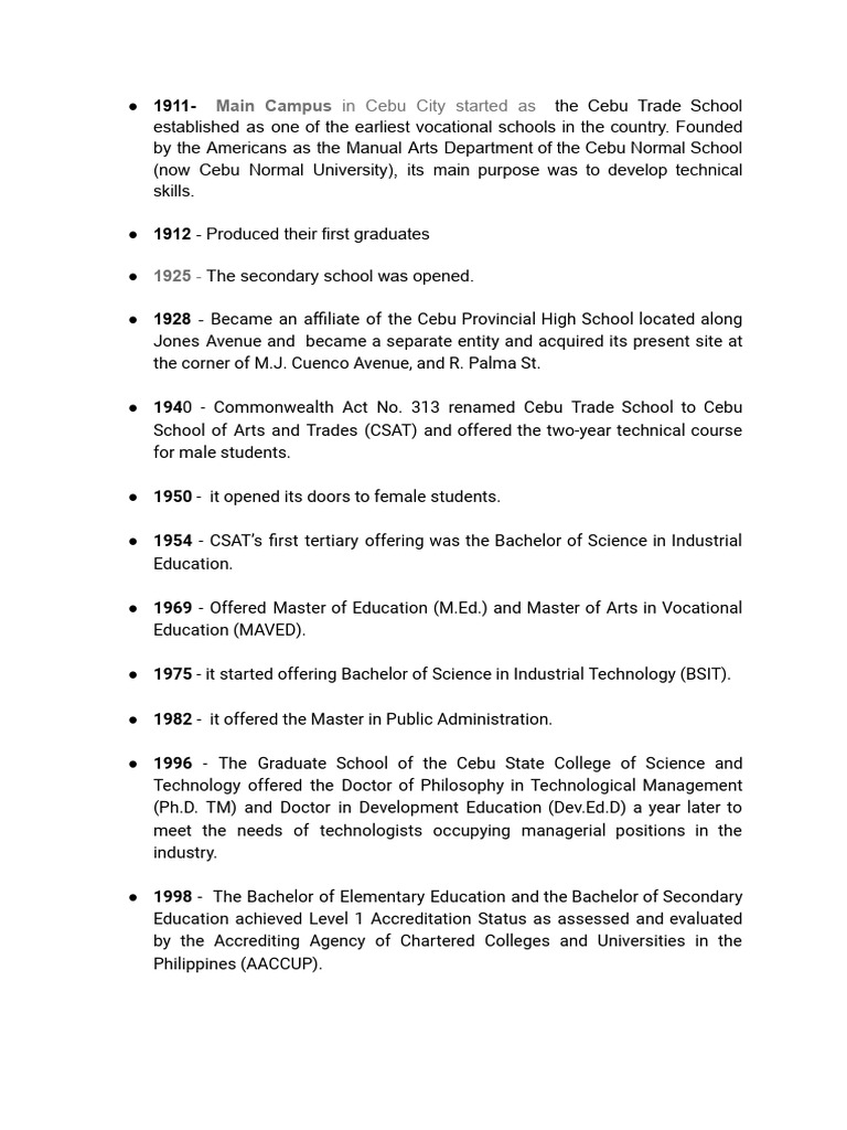 Ctu Timeline | PDF | Travel