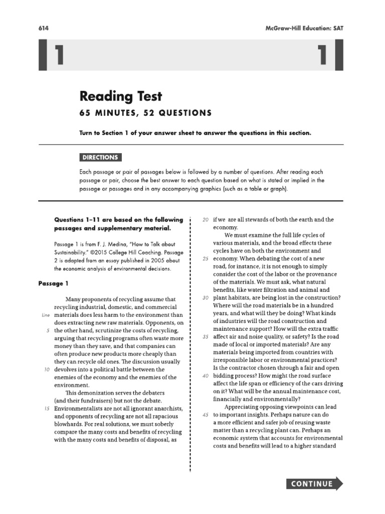 MCG SAT Test 3 Full | PDF