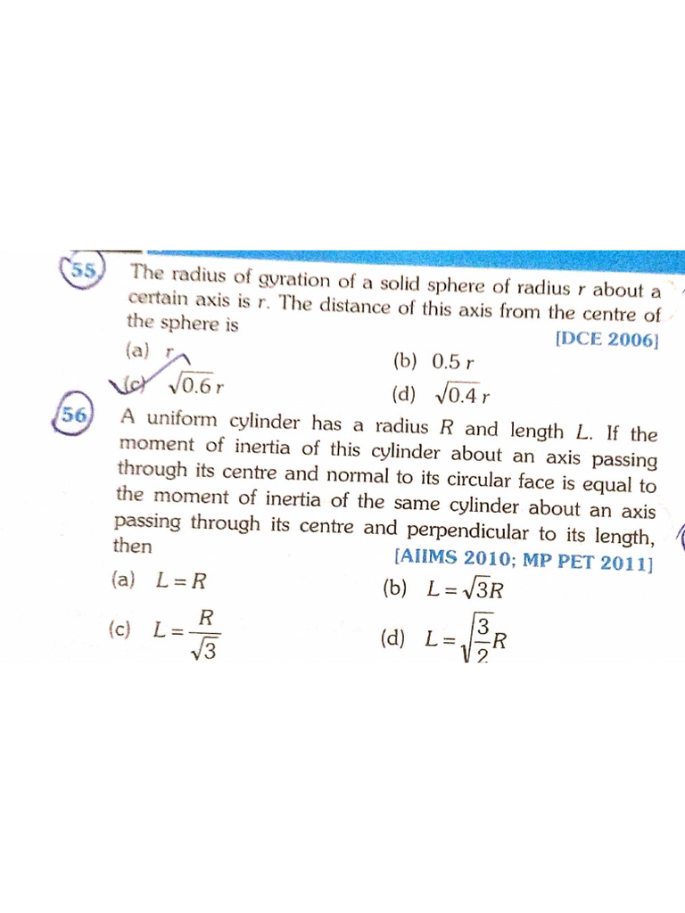 Rotational Motion DPP 3 | PDF