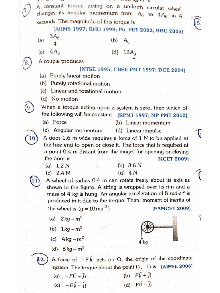 Rotational Motion DPP 4 | PDF