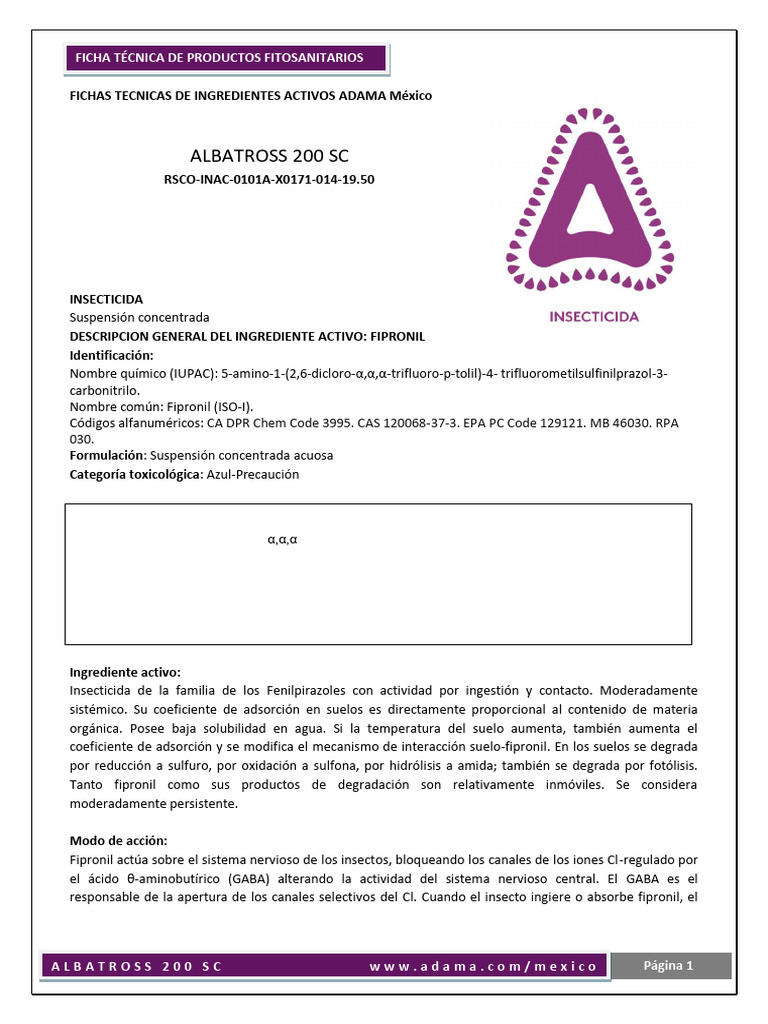 Ficha Tecnica - Albatross 200 SC - Octubre 2020 | PDF