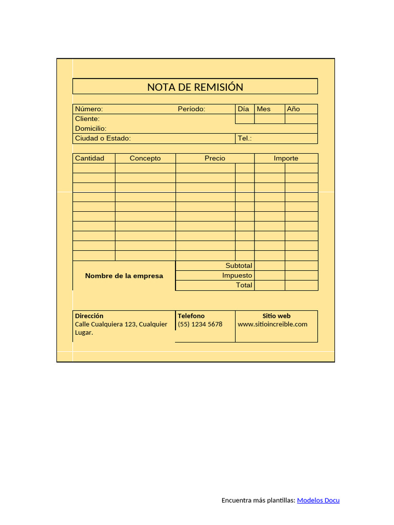 Nota de Remision Editable | PDF