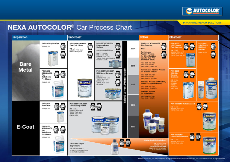 NEXA Autocolor Car Process Chart 2017 | PDF