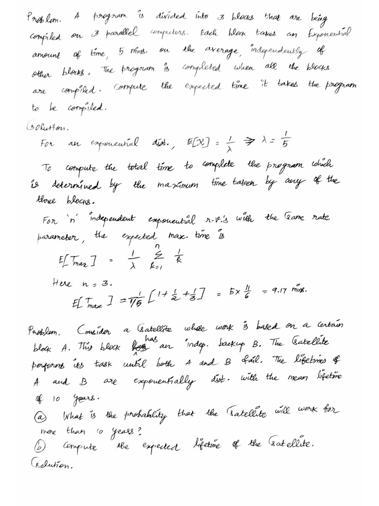 Exponential and Gamma Distribution | PDF