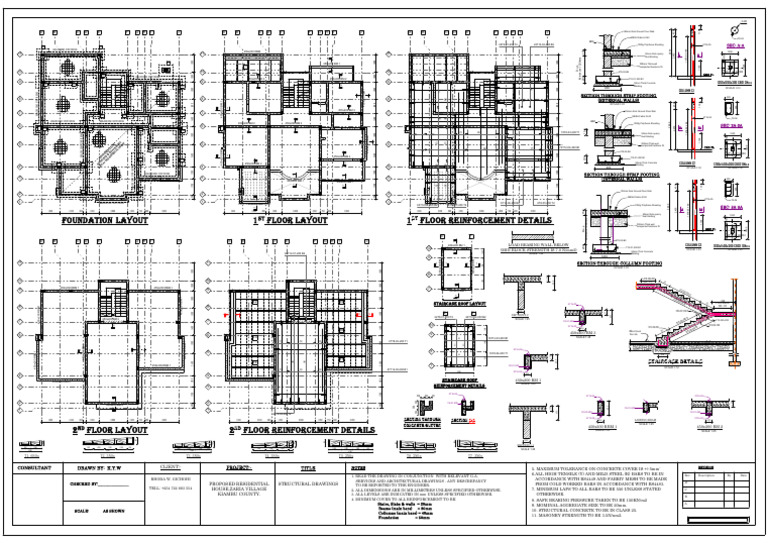 Rhoda Gichohi Final Structural Drawing | PDF | Building Materials | Building Engineering