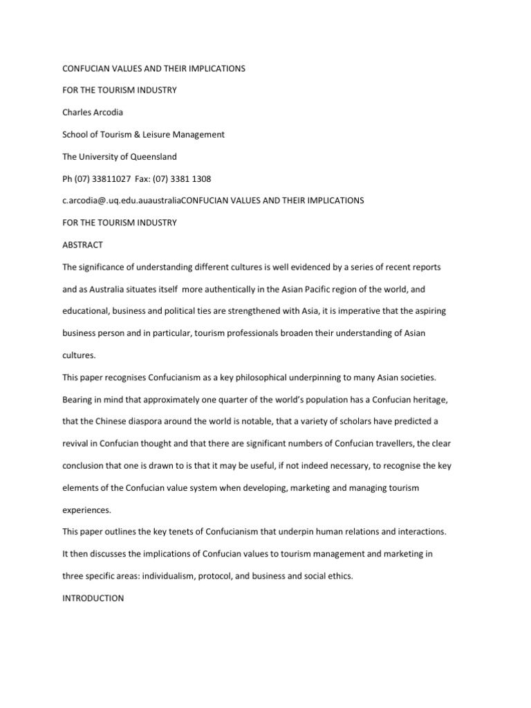 Confucian Values and Their Implications | PDF | Confucianism | Confucius