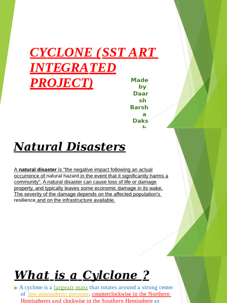Final Cyclones (SST Art Integrated Project) | PDF
