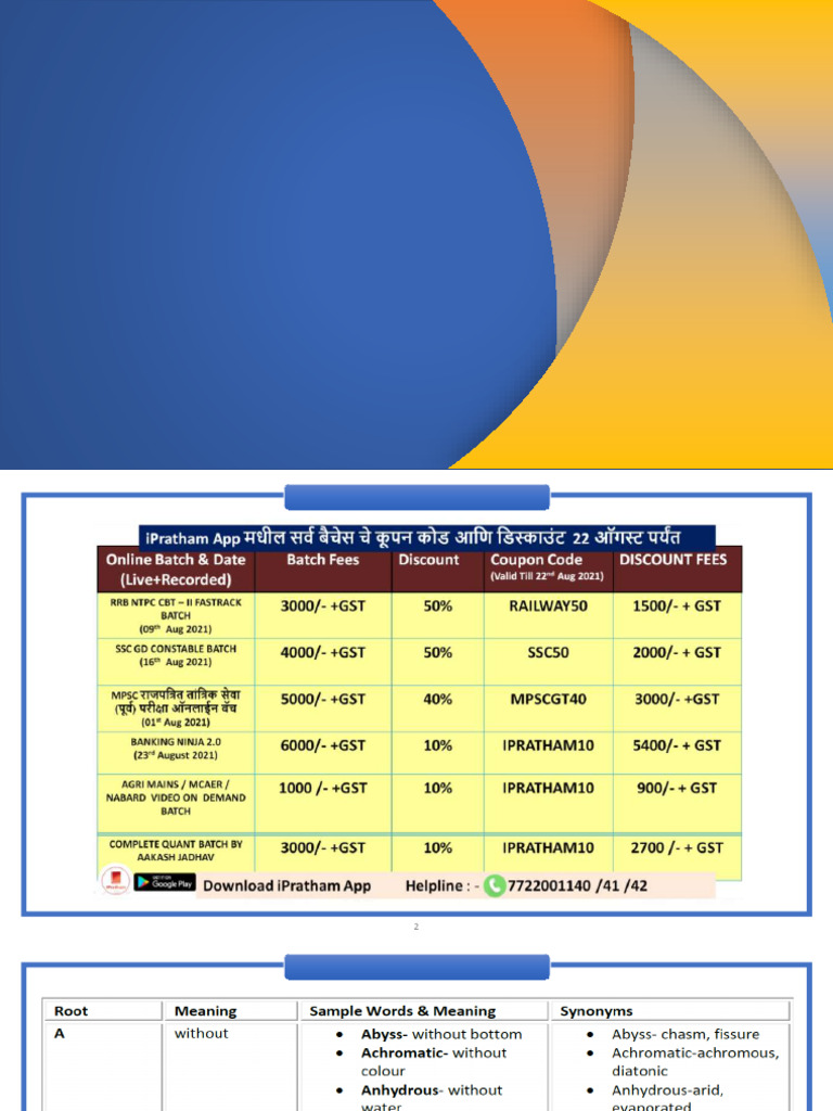 Complete List of Root Words | PDF