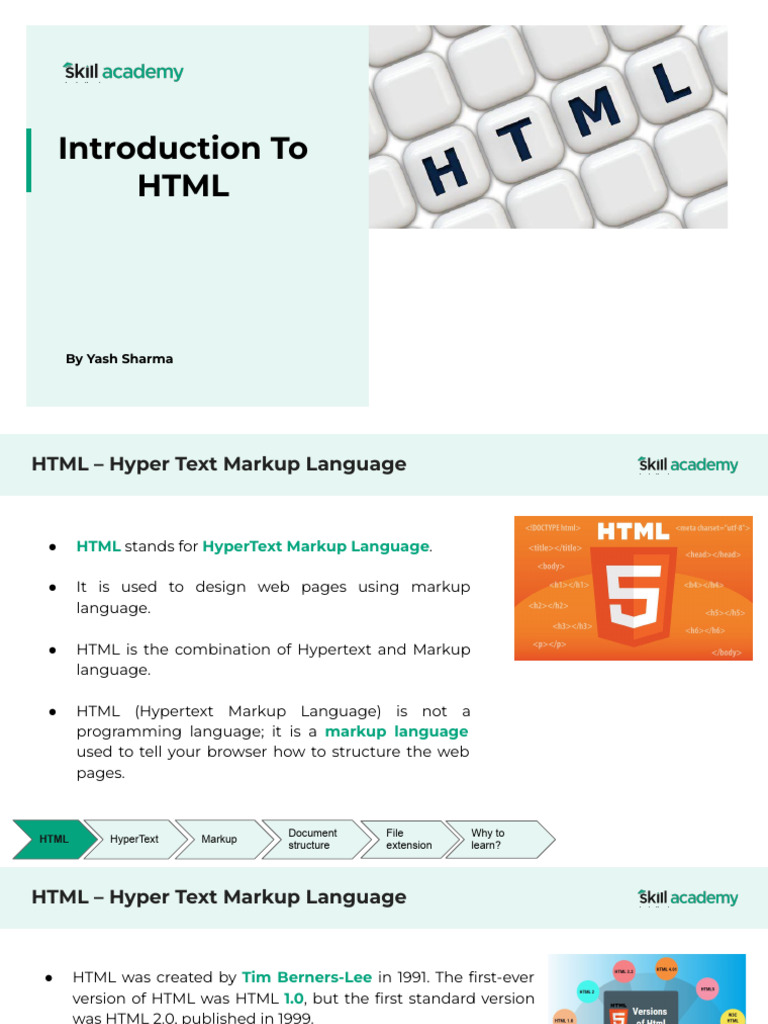Introduction to HTML | PDF