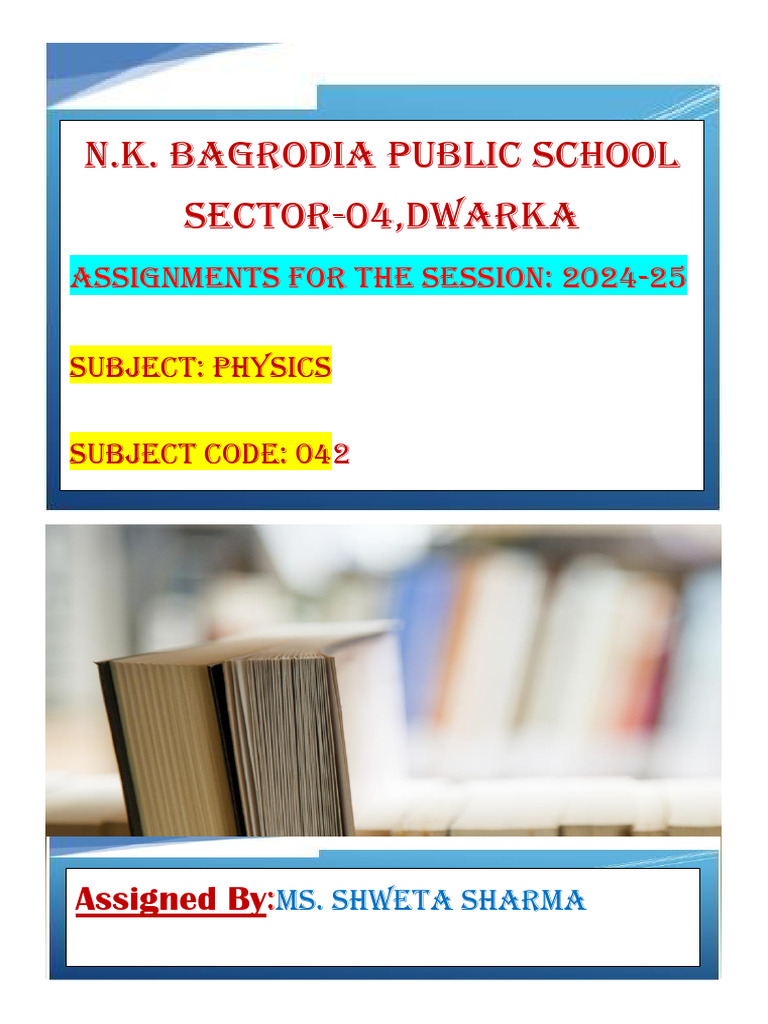 XI PHYSICS_SHWETA SHARMA | PDF