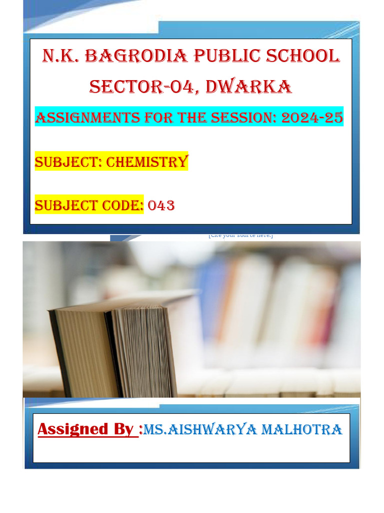 XI Chemistry - Aishwarya | PDF | Chemical Bond | Teaching Methods & Materials