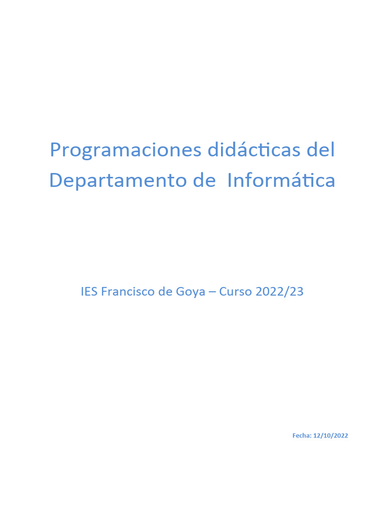 Programacion-Informatica GRADO SUPERIOR | PDF
