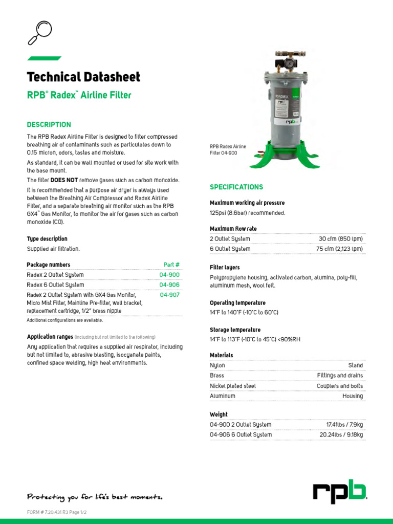 8 RPB-Radex-Airline-Filter-Technical-Data-Sheet-R3 | PDF