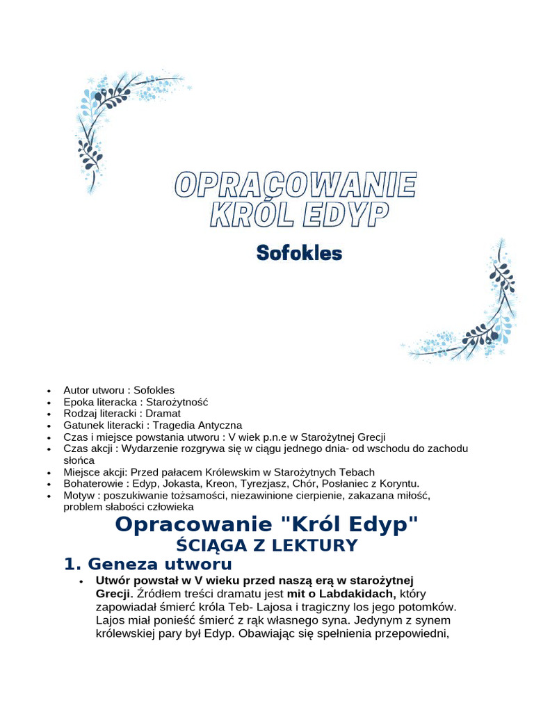 Król Edyp | PDF