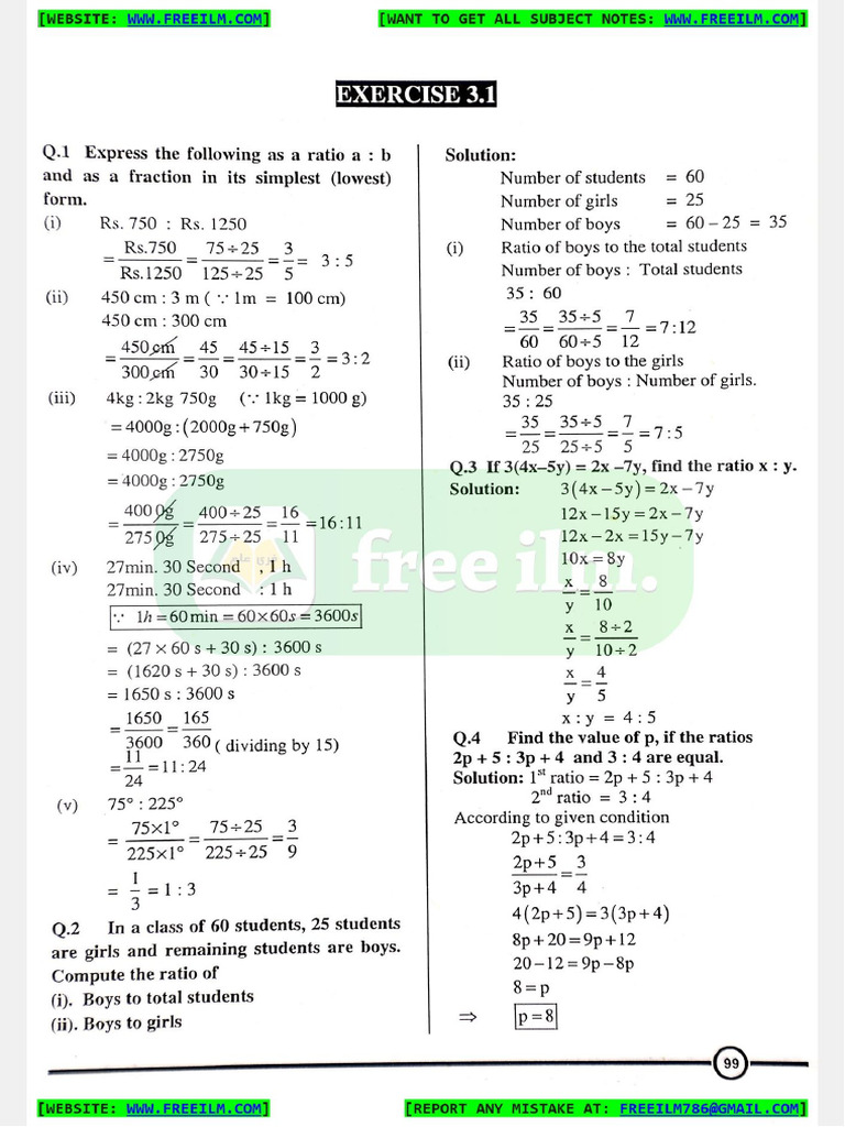 10th Maths Chap3 Ex 3.1 | PDF