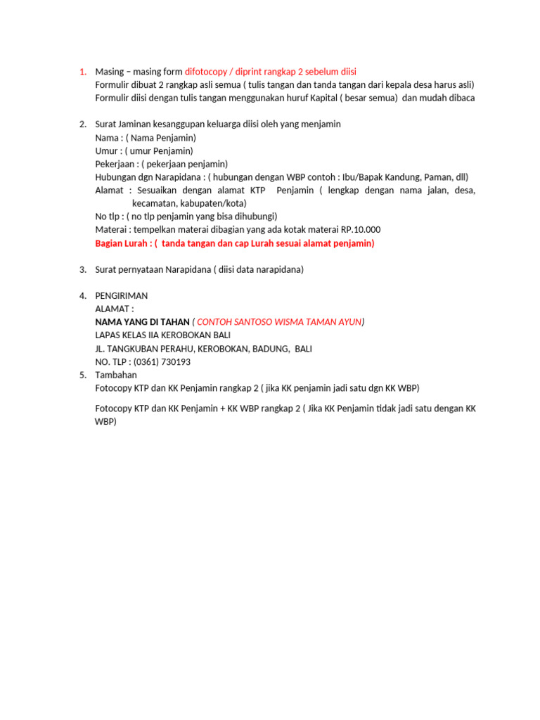 Penjelasan Form Integrasi | PDF