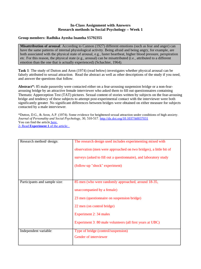 Radhika Ayesha_In Class Assignment- Research Methods | PDF