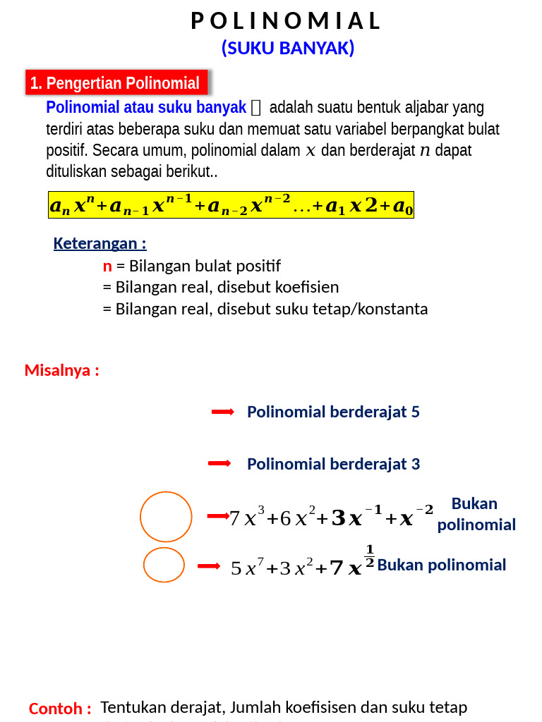 Polinomial Bagian 1 | PDF