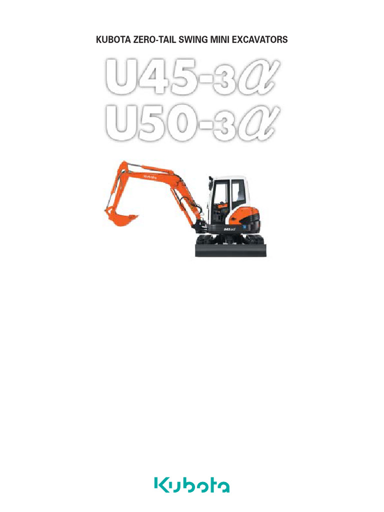 Bager Guseničar Kubota U45-3 | PDF