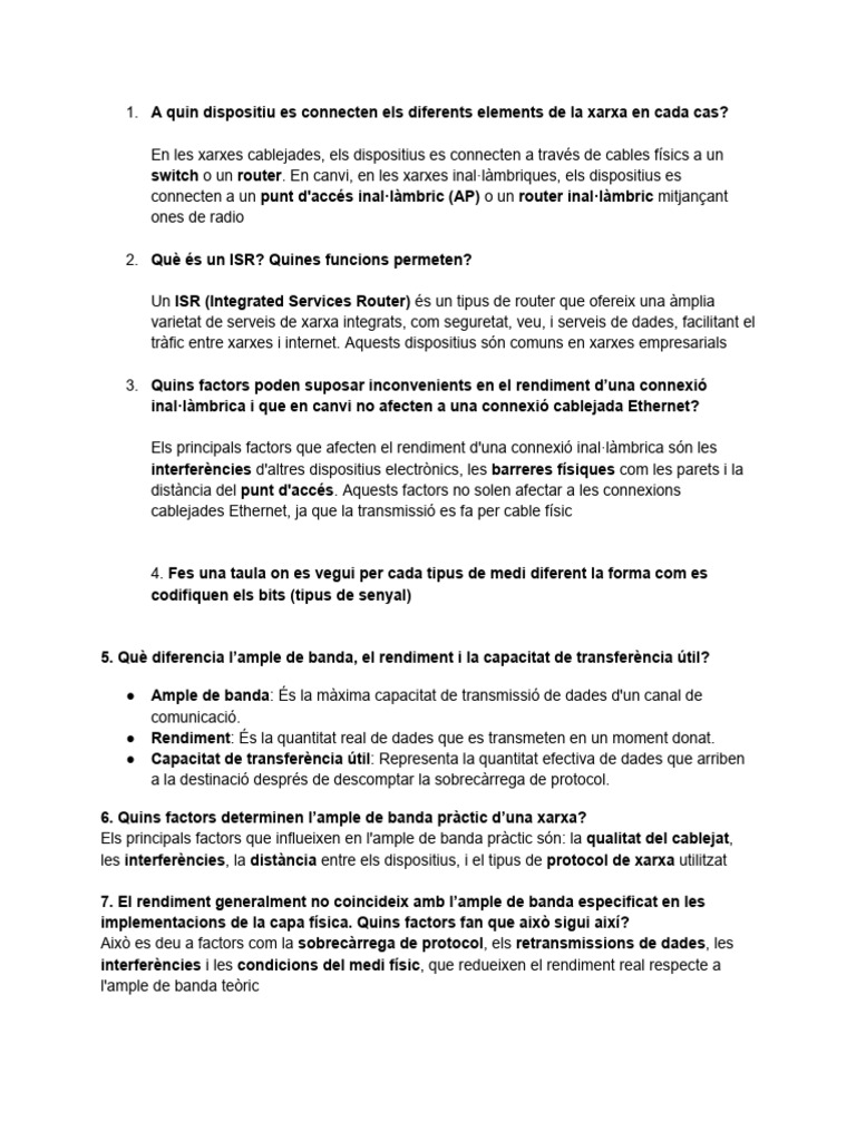 Qüestionari Resum 2 | PDF