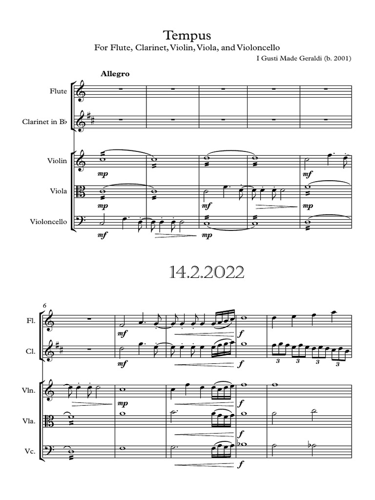 UAS Komposisi Gerald (1) - Full Score-1 | PDF