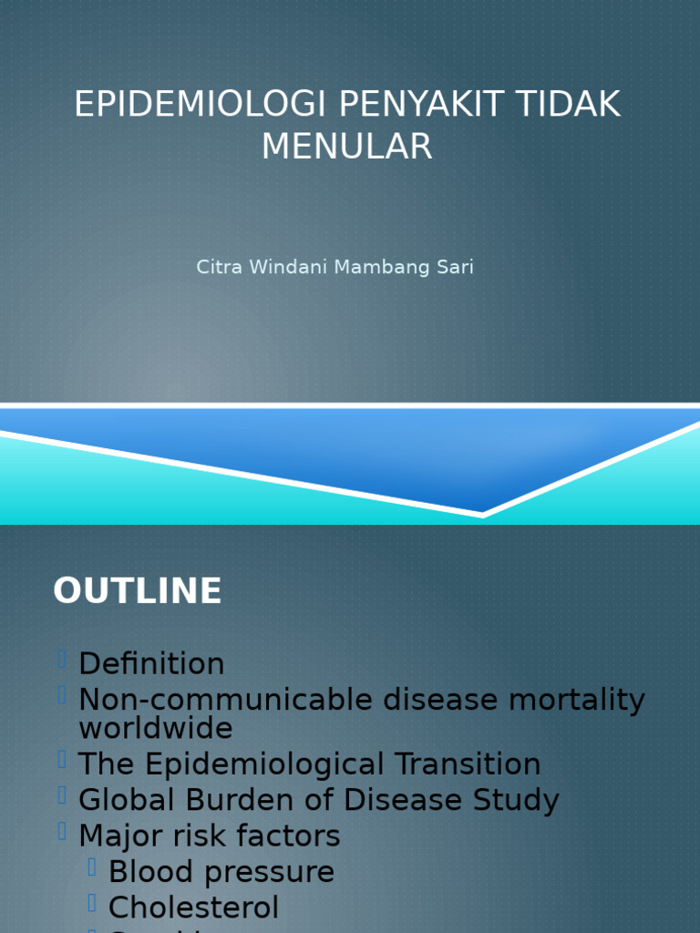 Epidemiologi Penyakit Tidak Menular | PDF