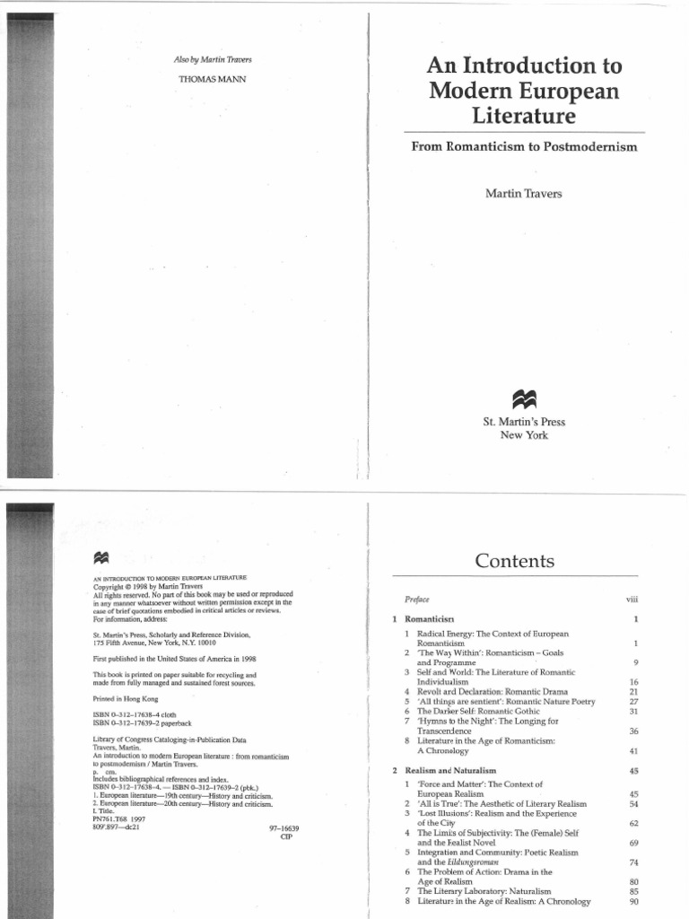 An Introduction To Modern European Literature | PDF