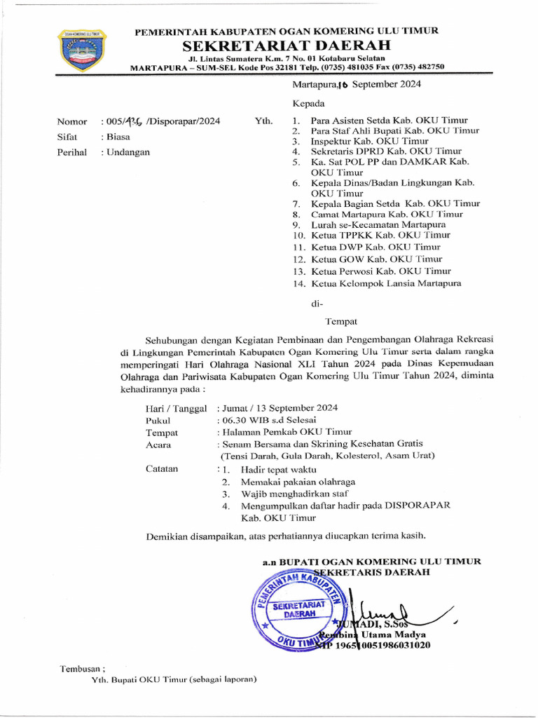 Undangan Senam-1 | PDF