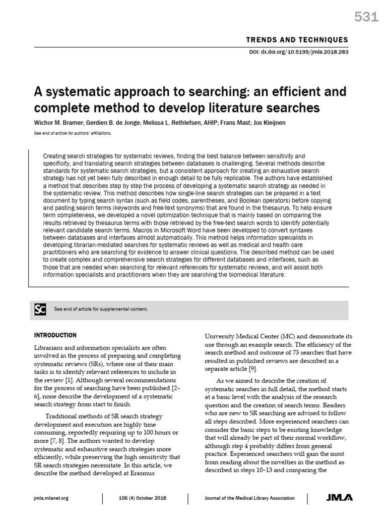 Systematic Search Strategies Guide | PDF | Pub Med | Databases