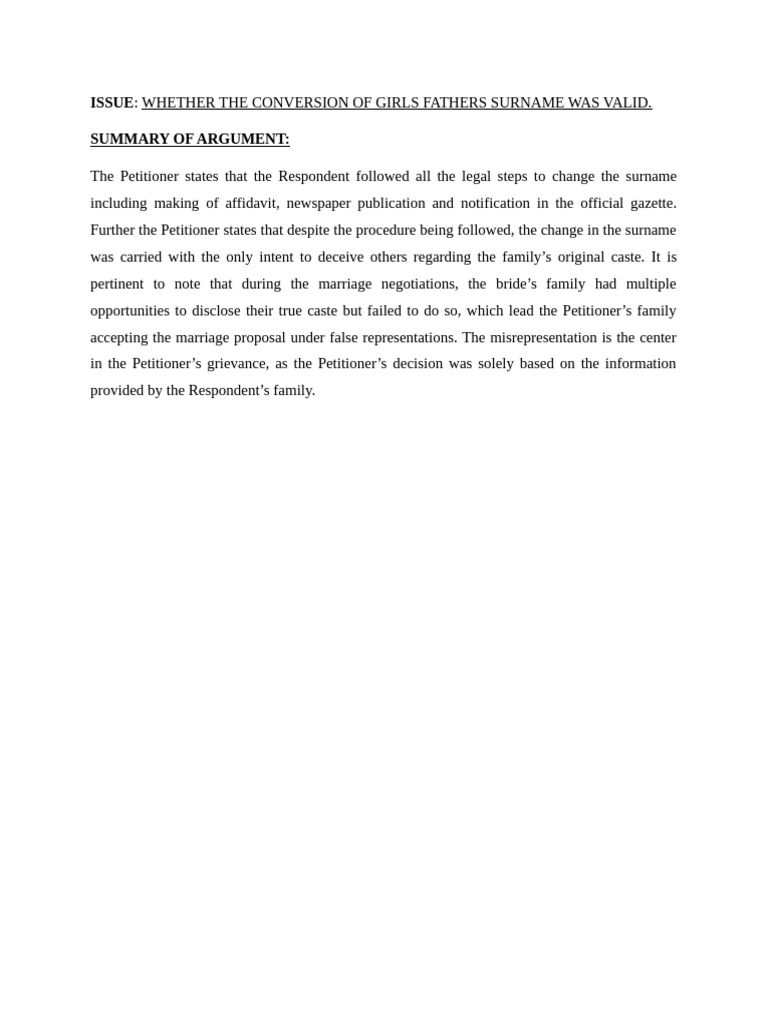 Issue 1_ Final Moot | PDF