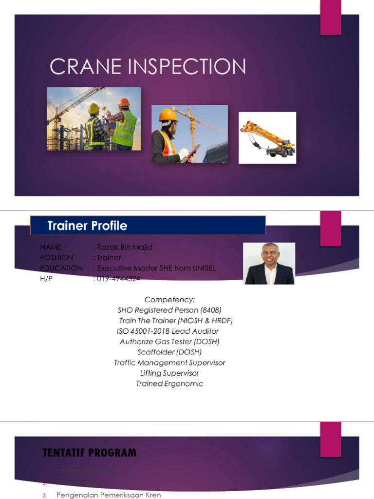 Crane Inspection | PDF
