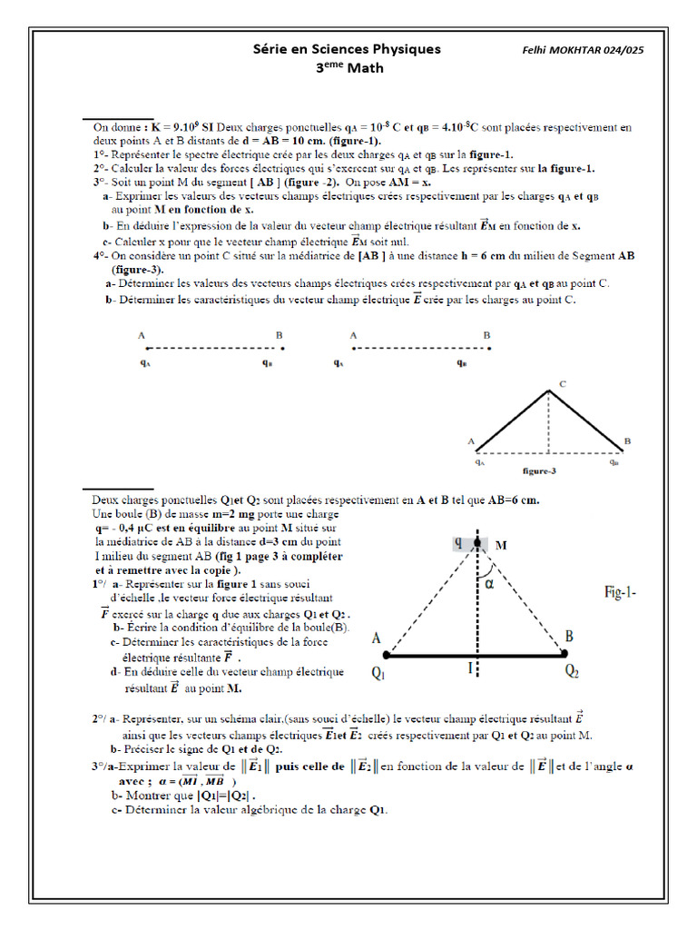 Série en Sciences Physiques Felhi MOKHTAR 024 | PDF